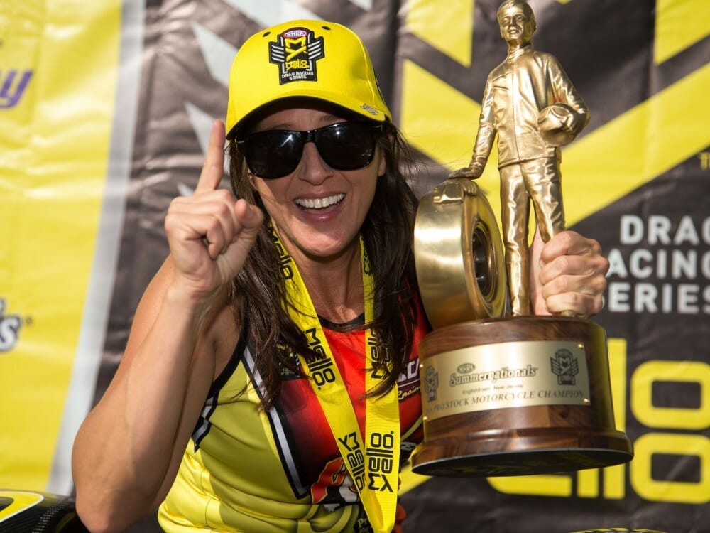 Drag Racing: Angelle Sampey Wins Englishtown NHRA - Cycle News
