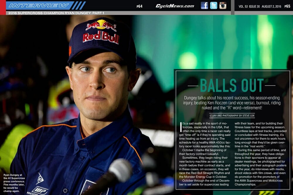 INTERVIEW: 2016 Supercross Champion Ryan Dungey - Cycle News