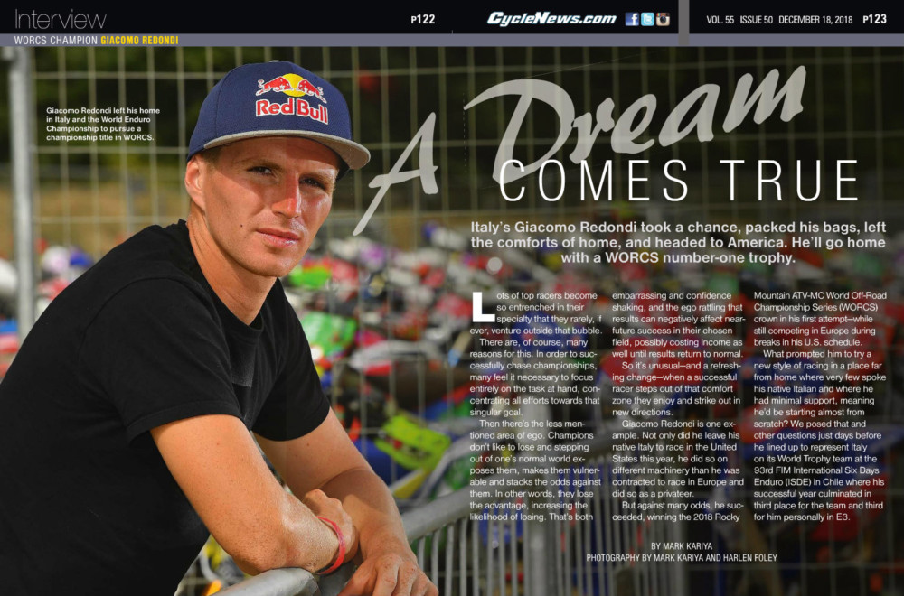 2019 WORCS Champions Giacomo Redondi - Cycle News