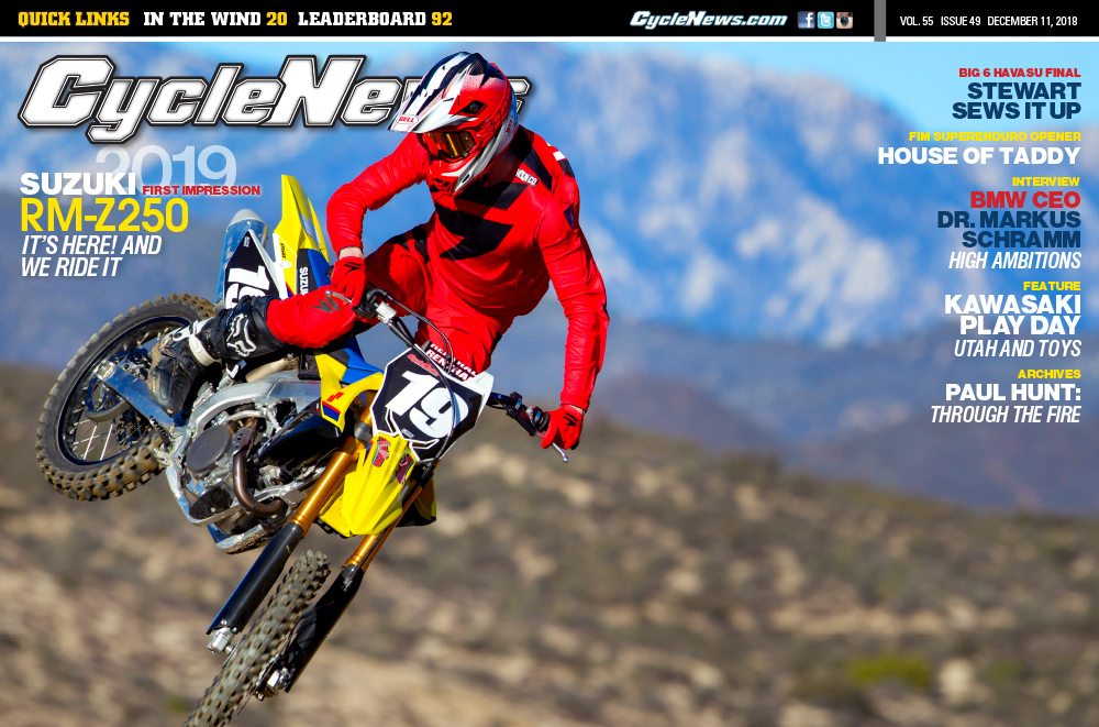 Cycle News Magazine #49: 2019 Suzuki RM-Z250 First Impression ...