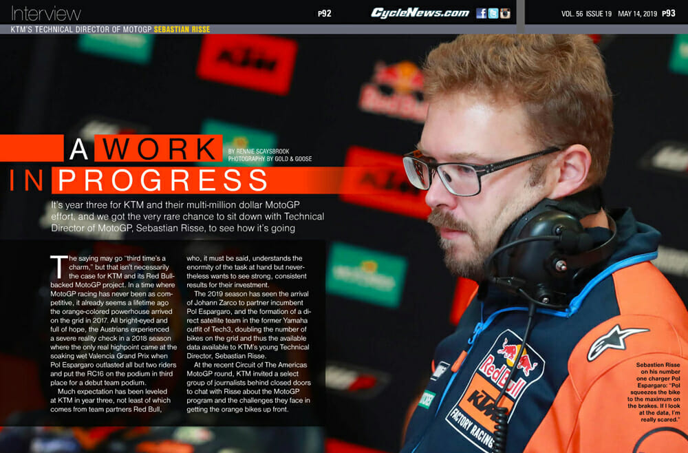 KTM’s Technical Director of MotoGP Sebastian Risse Interview - Cycle News