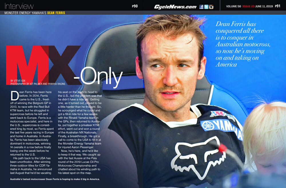 Interview With Monster Energy Yamaha’s Dean Ferris - Cycle News