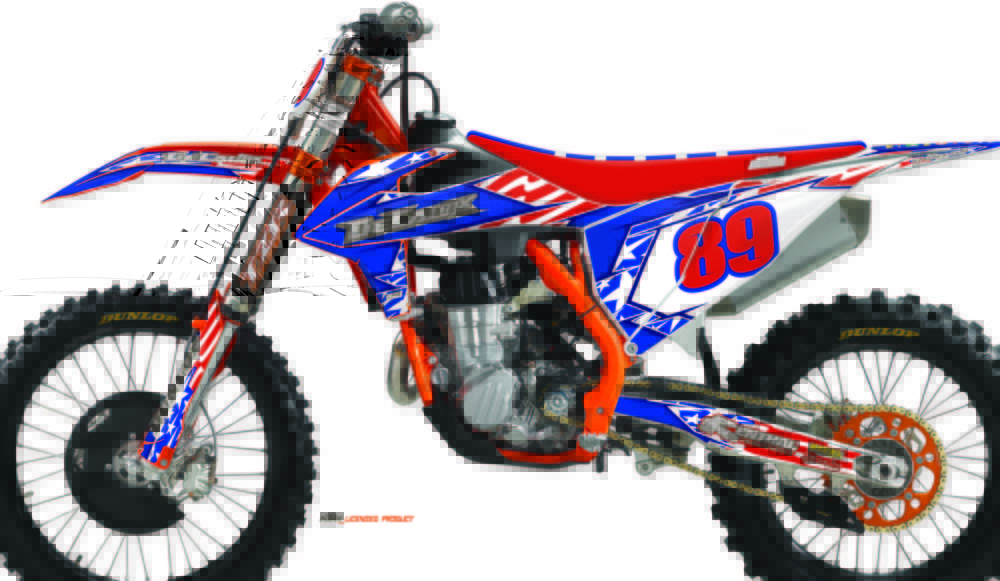 DeCal Works Stars and Stripes Graphics Kit - Cycle News