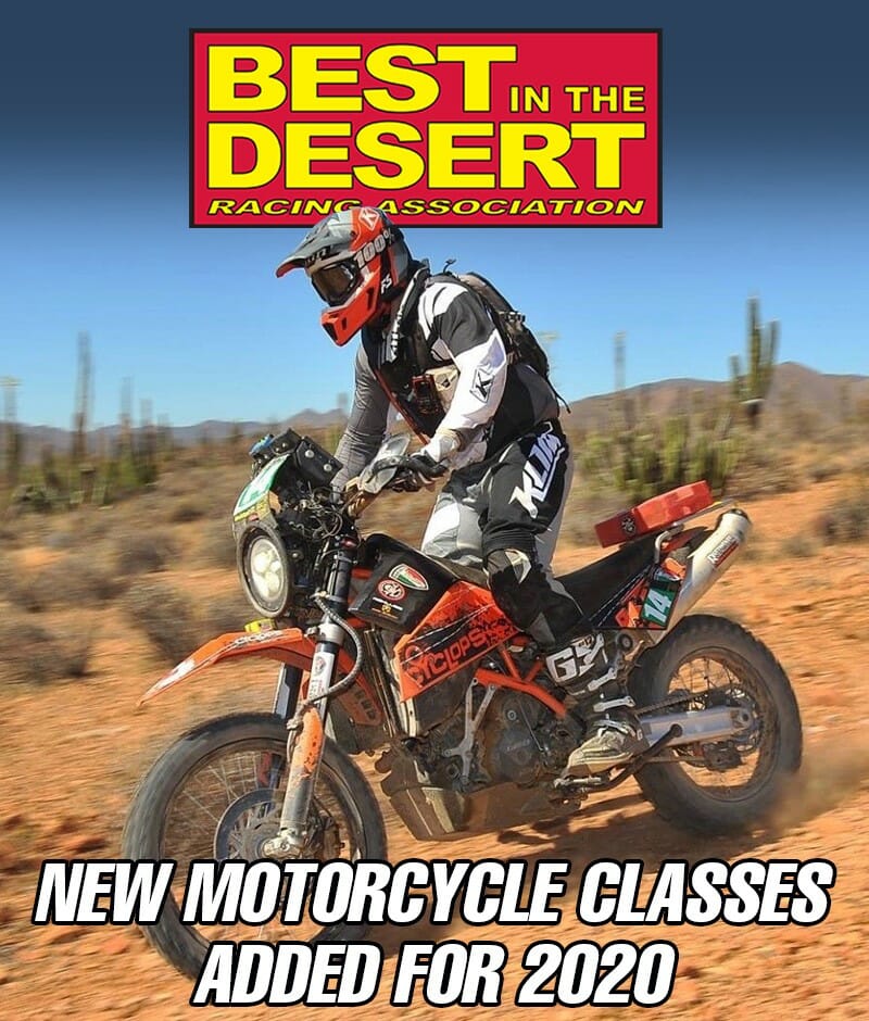 Best In The Desert Announces New Motorcycle Classes for 2020 - Cycle News