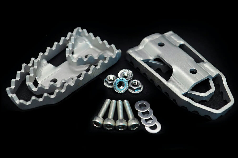 SRC Moto Adventure Motorcycle Wide Footpeg Adaptors - Cycle News