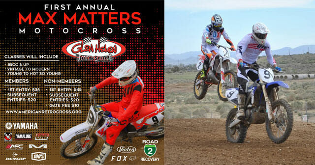 Max Matters Motocross at Glen Helen on October 4 - Cycle News