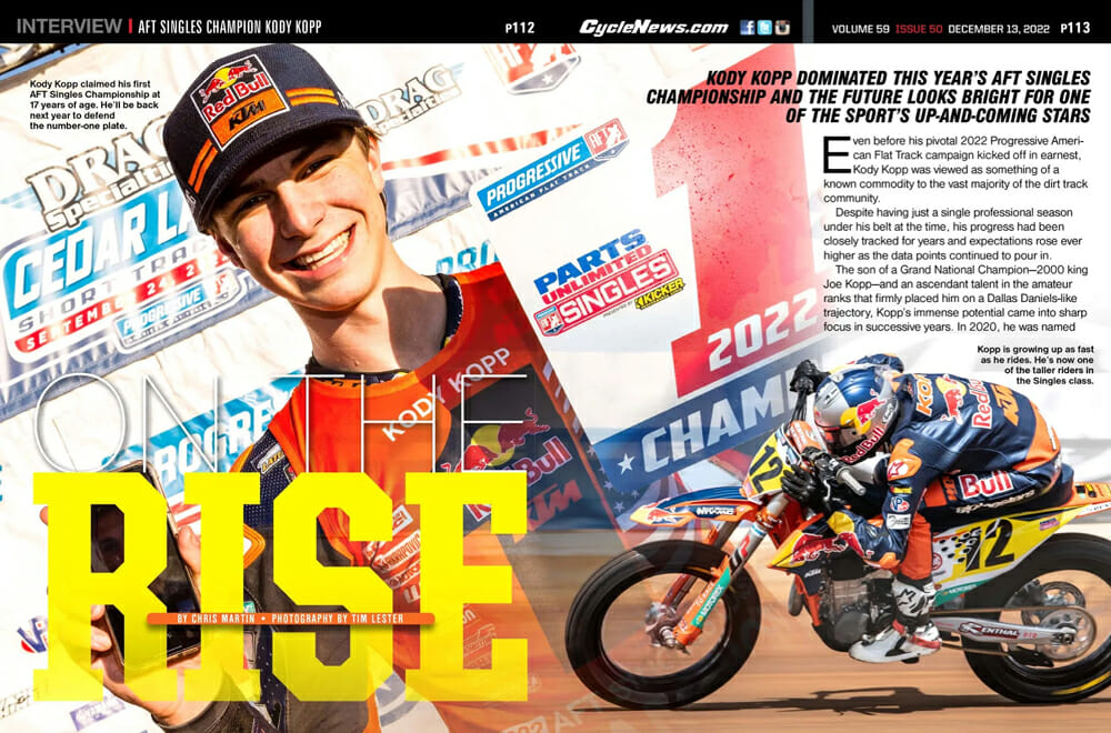2022 AFT Singles Champion Kody Kopp Interview - Cycle News