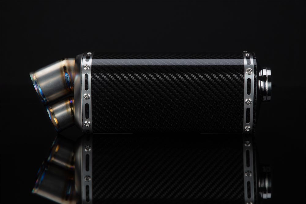 Yoshimura Tri-Oval Dual Titanium Tip Muffler Kit - Cycle News