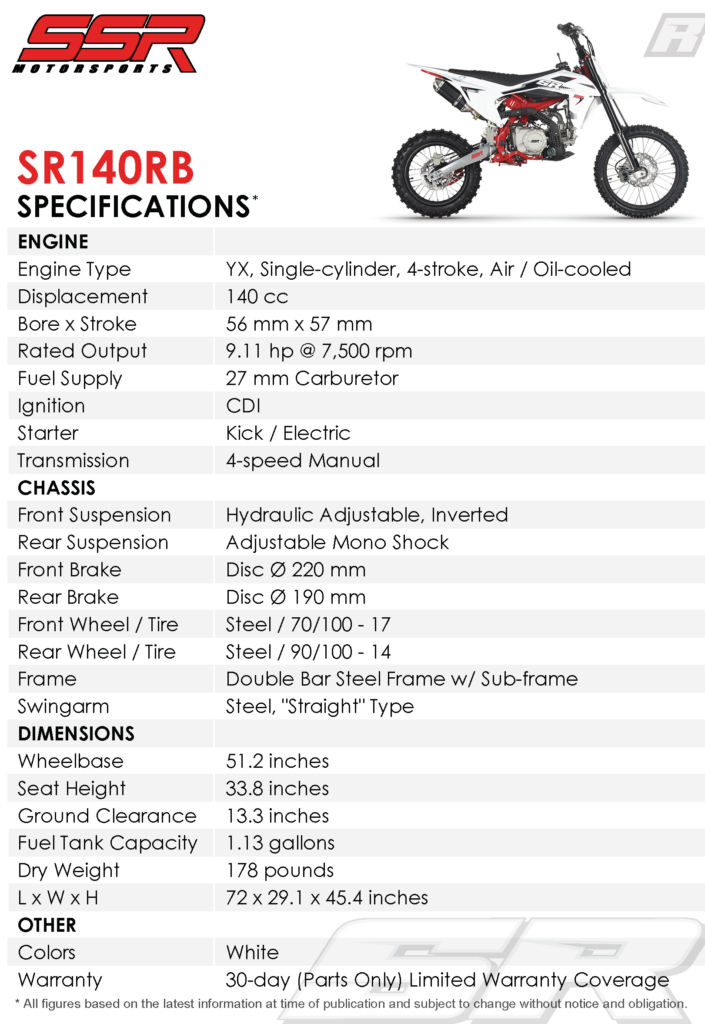 New 2025 SSR Motorsports R-Series Pit Bikes Specs and Prices - Cycle News
