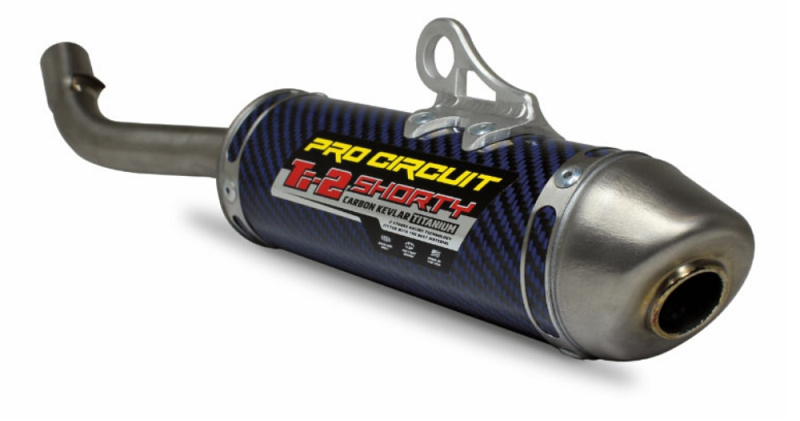 Pro Circuit Ti-2 Shorty Blue Carbon Exhausts - Cycle News