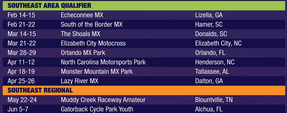 2026 Monster Energy AMA Amateur National Motocross Championship Area ...